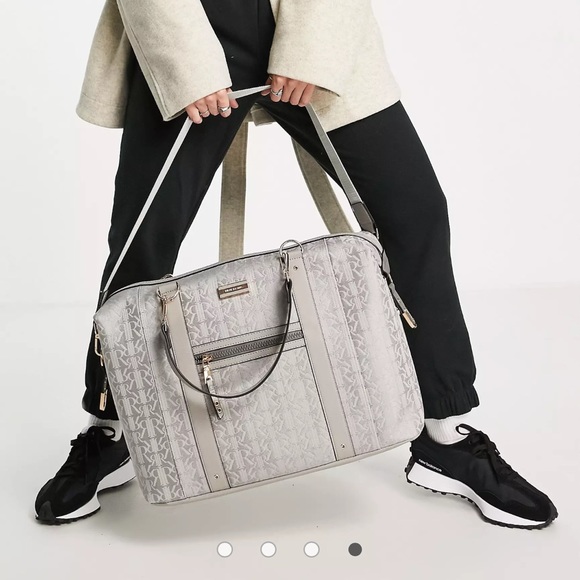 River Island | Bags | River Island Jacquard Monogram Weekend Bag In ...
